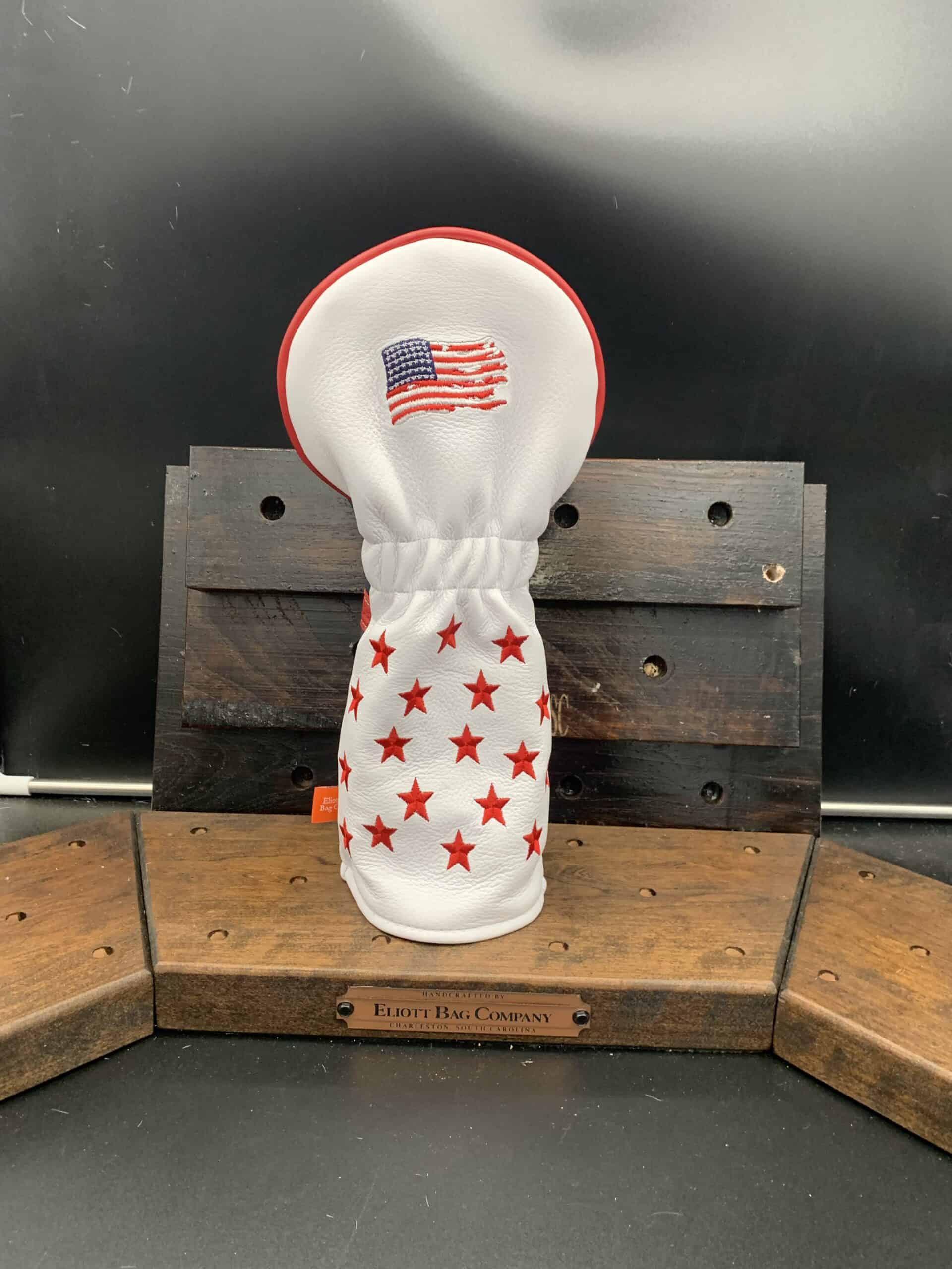 Tattered Flag Driver Head Cover - Eliott Golf - Custom Leather Golf ...